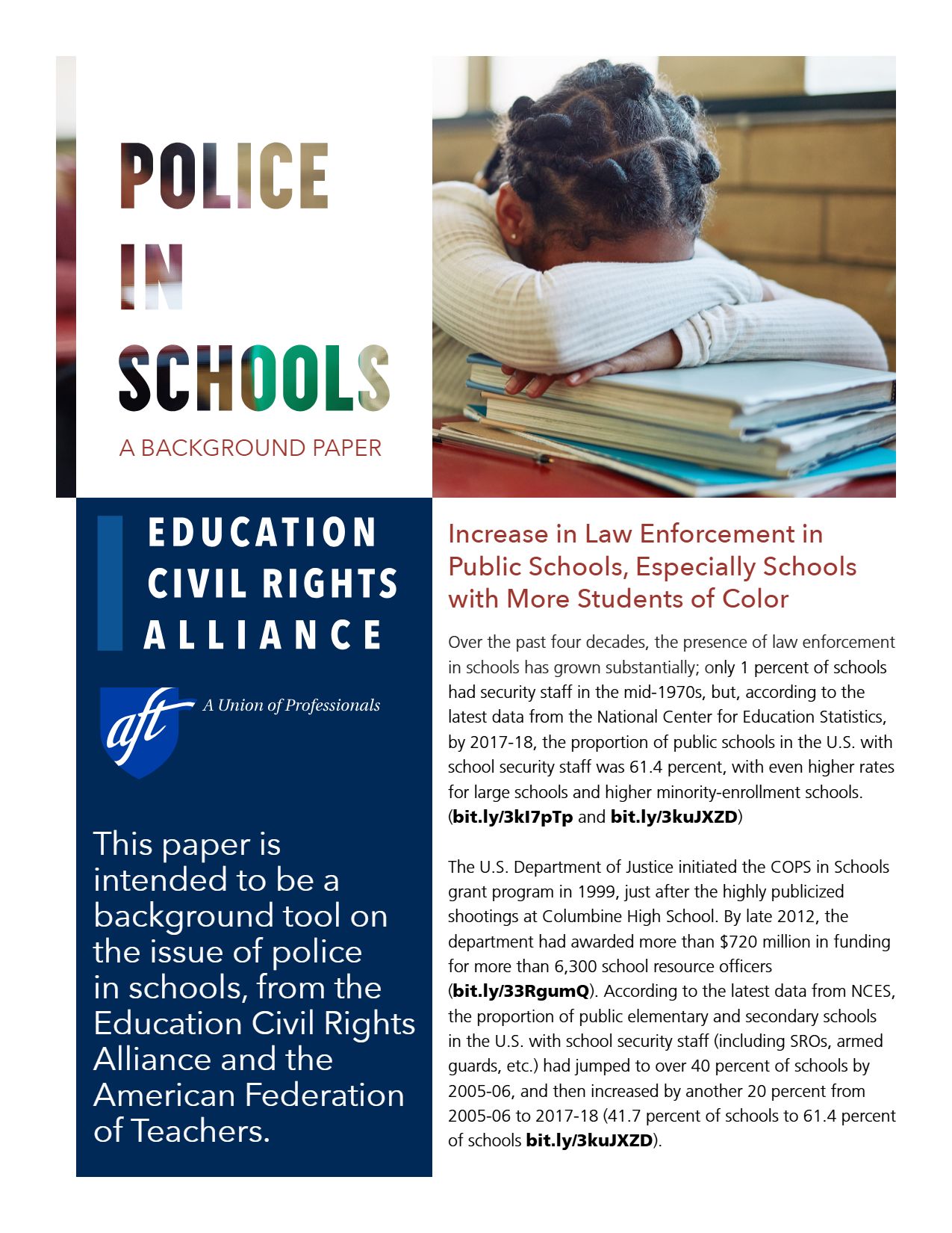 Police in Schools: A Background Paper | National Center for Youth Law